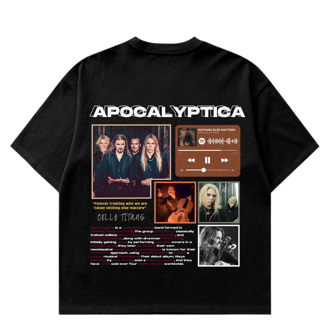 VISTELLA™ Kişiye Özel Oversize Apocalyptica T-shirt – Vistella